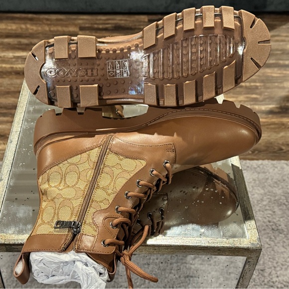 Coach | Shoes | Citysole Lace Up Boot In Signature Jacquard | Poshmark